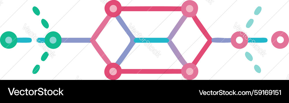 Basic linear chemical structure molecular chain – Royalty-Free Vector ...