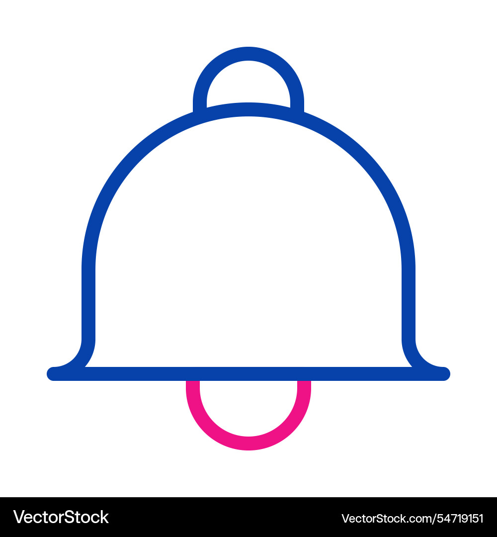 Bell icon for notification concept of reminder Vector Image