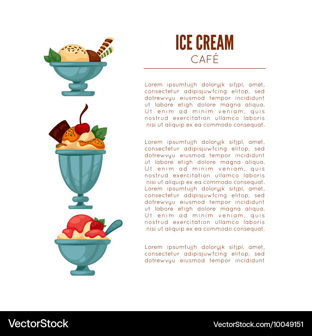 Colorful tasty ice cream Royalty Free Vector Image