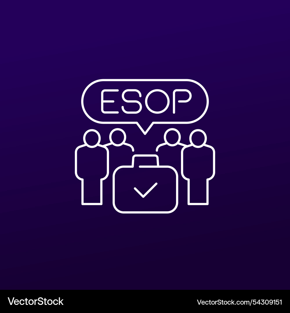 Employee stock ownership plan esop icon Royalty Free Vector