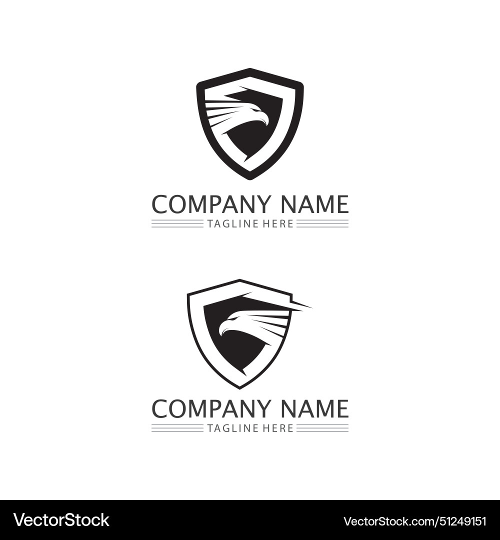 Falcon logo template Royalty Free Vector Image