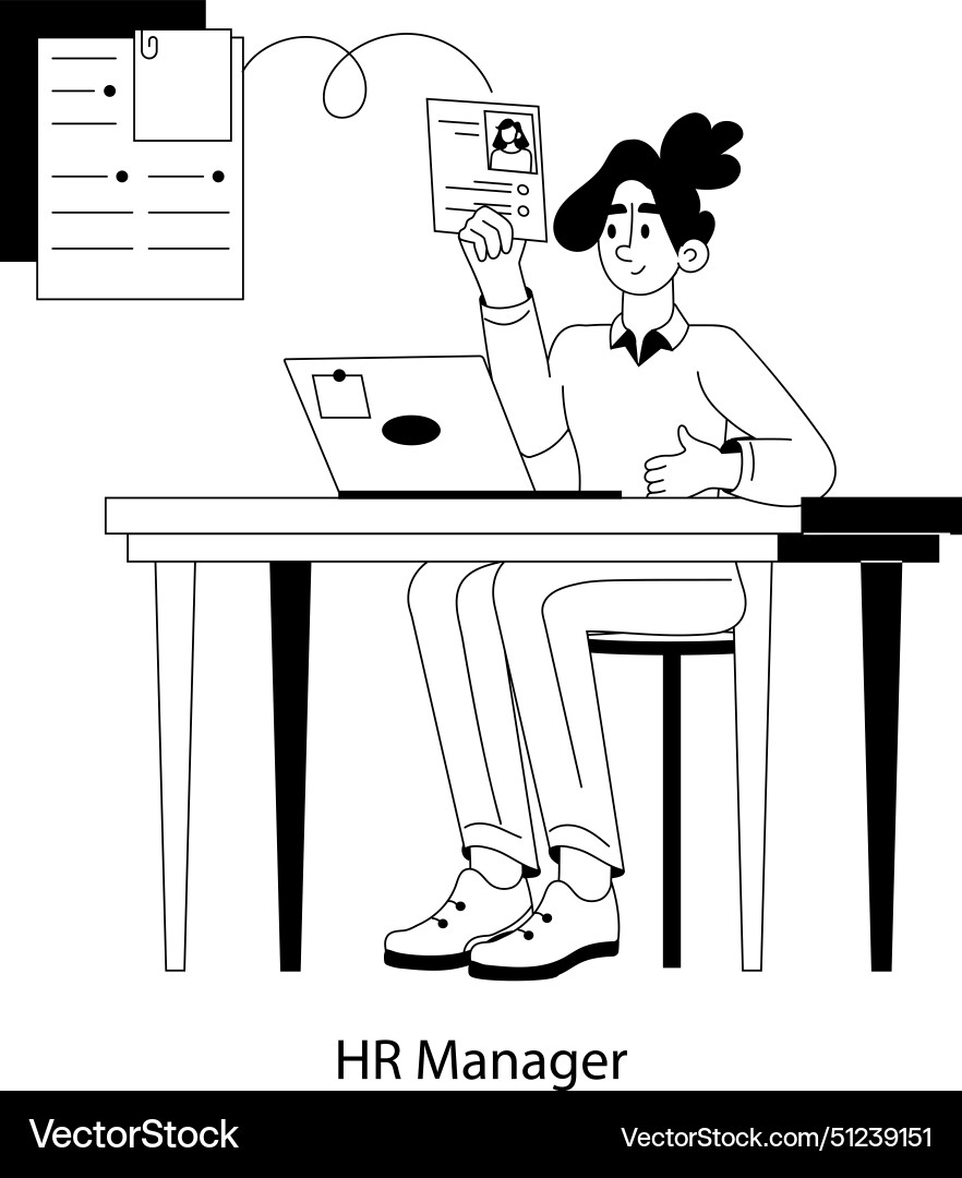 Hr manager Royalty Free Vector Image - VectorStock