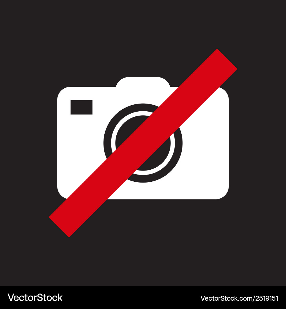 No camera sign Royalty Free Vector Image - VectorStock