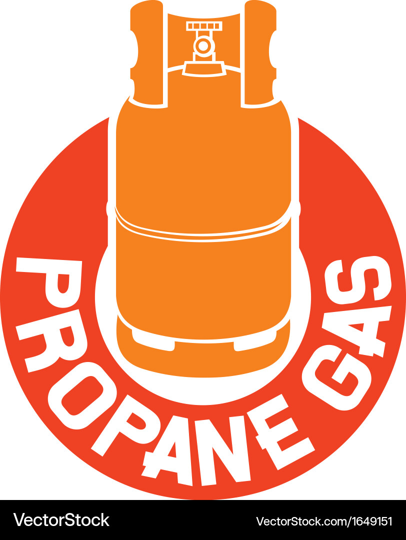 Propane gas label Royalty Free Vector Image - VectorStock