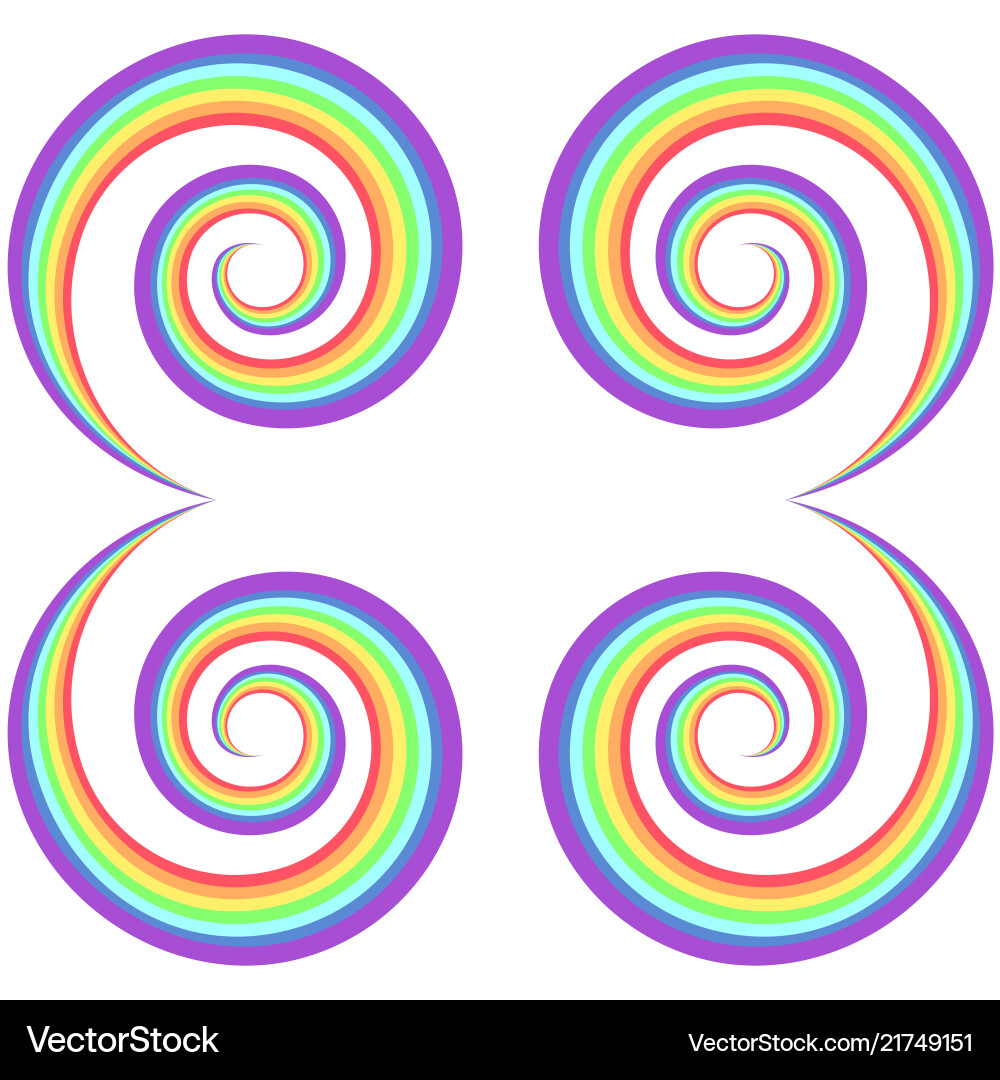 Rainbow psychedelic swirl pattern Royalty Free Vector Image