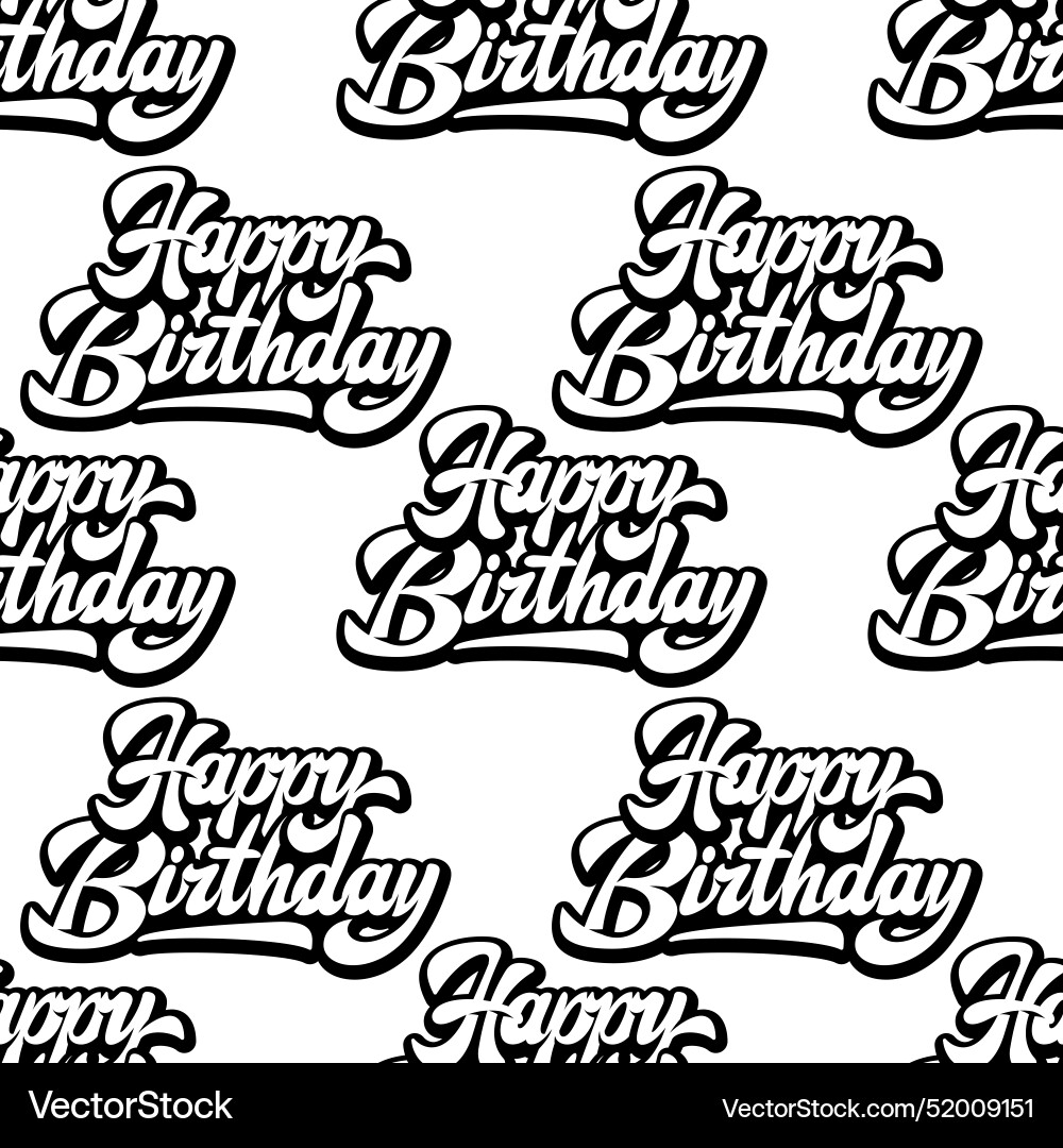 Seamless background with the inscription happy Vector Image