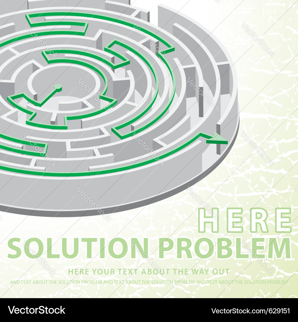 Solution concept Royalty Free Vector Image - VectorStock