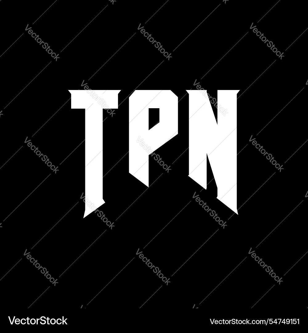 Tpn letter logo design for technology company Vector Image
