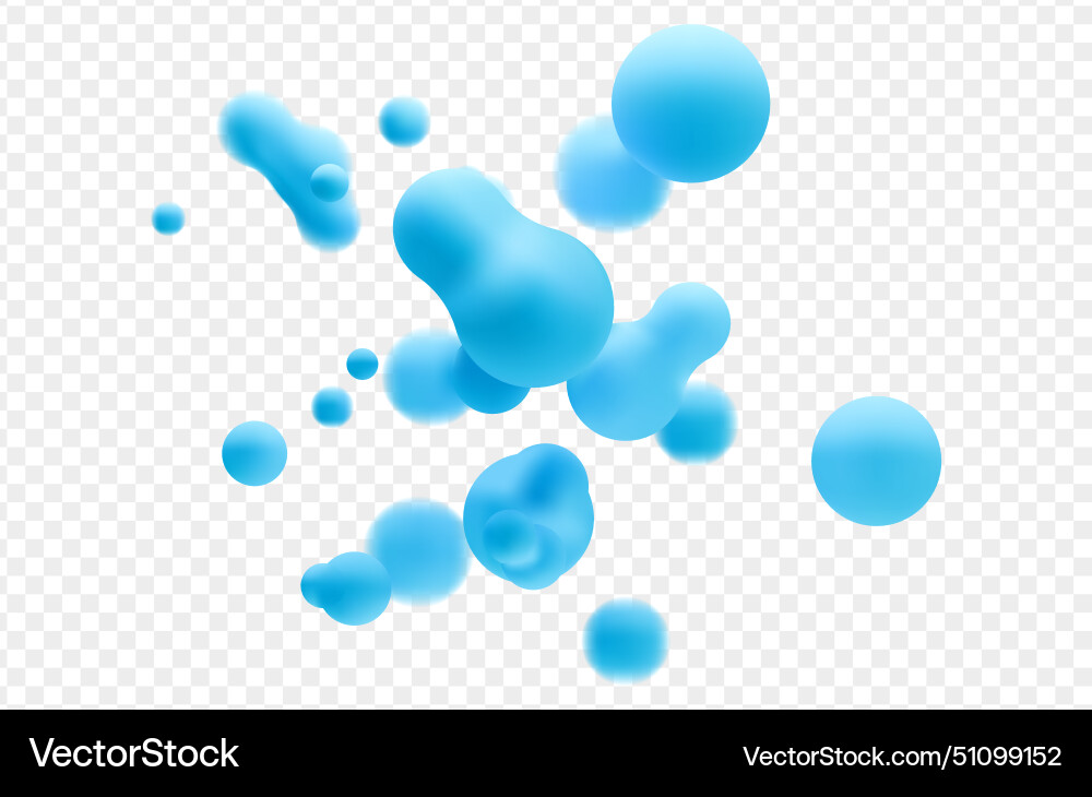 3d liquid set Royalty Free Vector Image - VectorStock