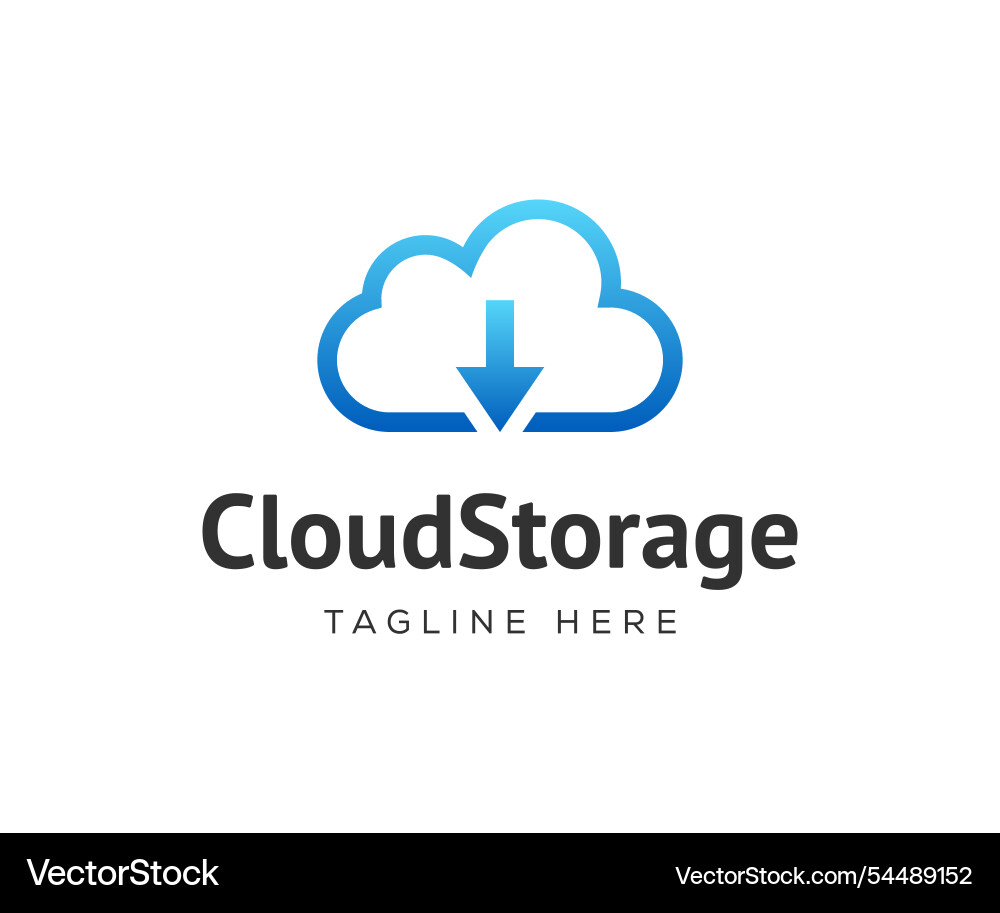 Cloud Computing Logo Design oder Speicher Vektorbild