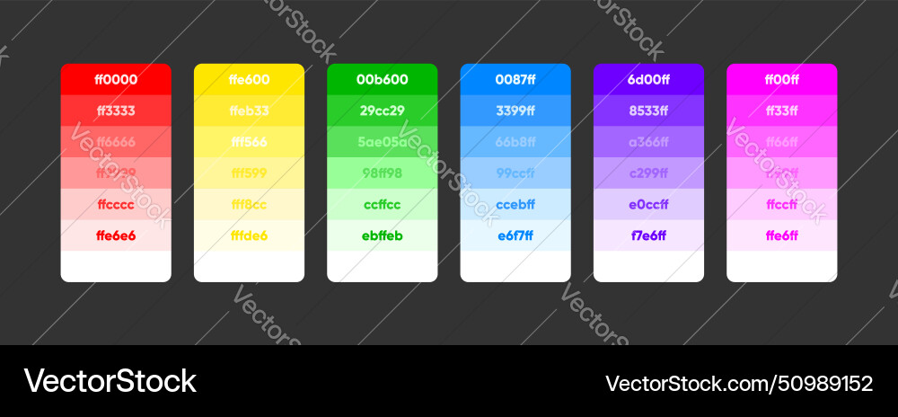 Colored palette guide colour catalog Royalty Free Vector