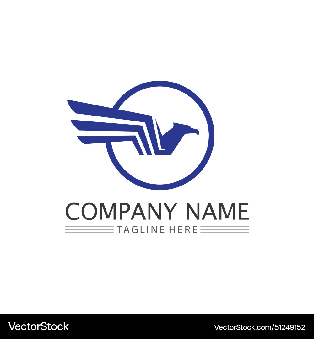 Falcon logo template Royalty Free Vector Image
