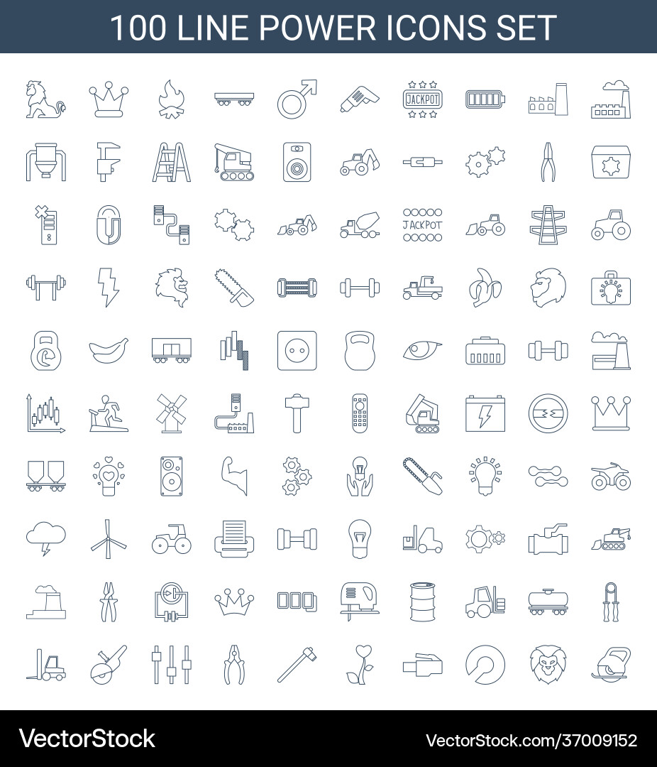 Power icons Royalty Free Vector Image - VectorStock