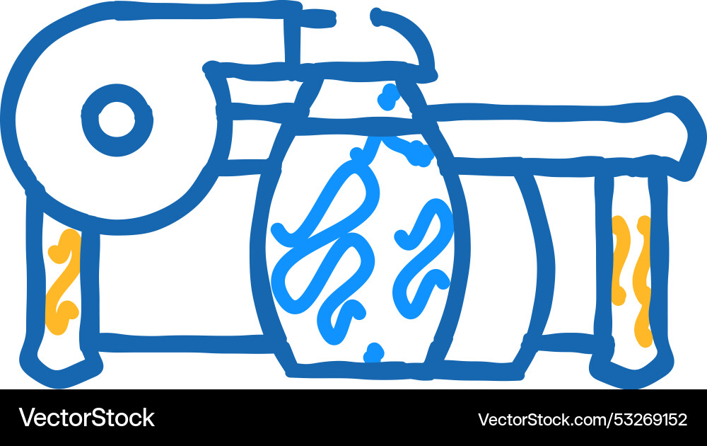 Suction units flat icon doodle Royalty Free Vector Image