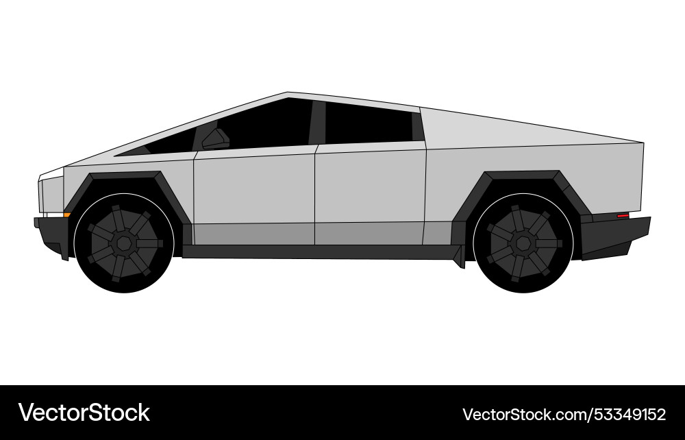 Tesla cybertruck Royalty Free Vector Image - VectorStock