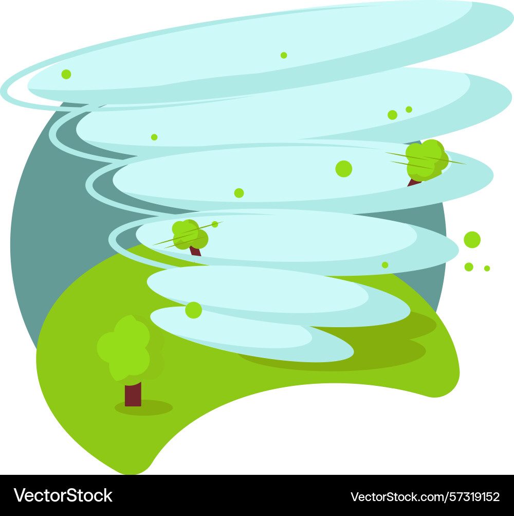 Tornado wind storm swirl hurricane icon Royalty Free Vector