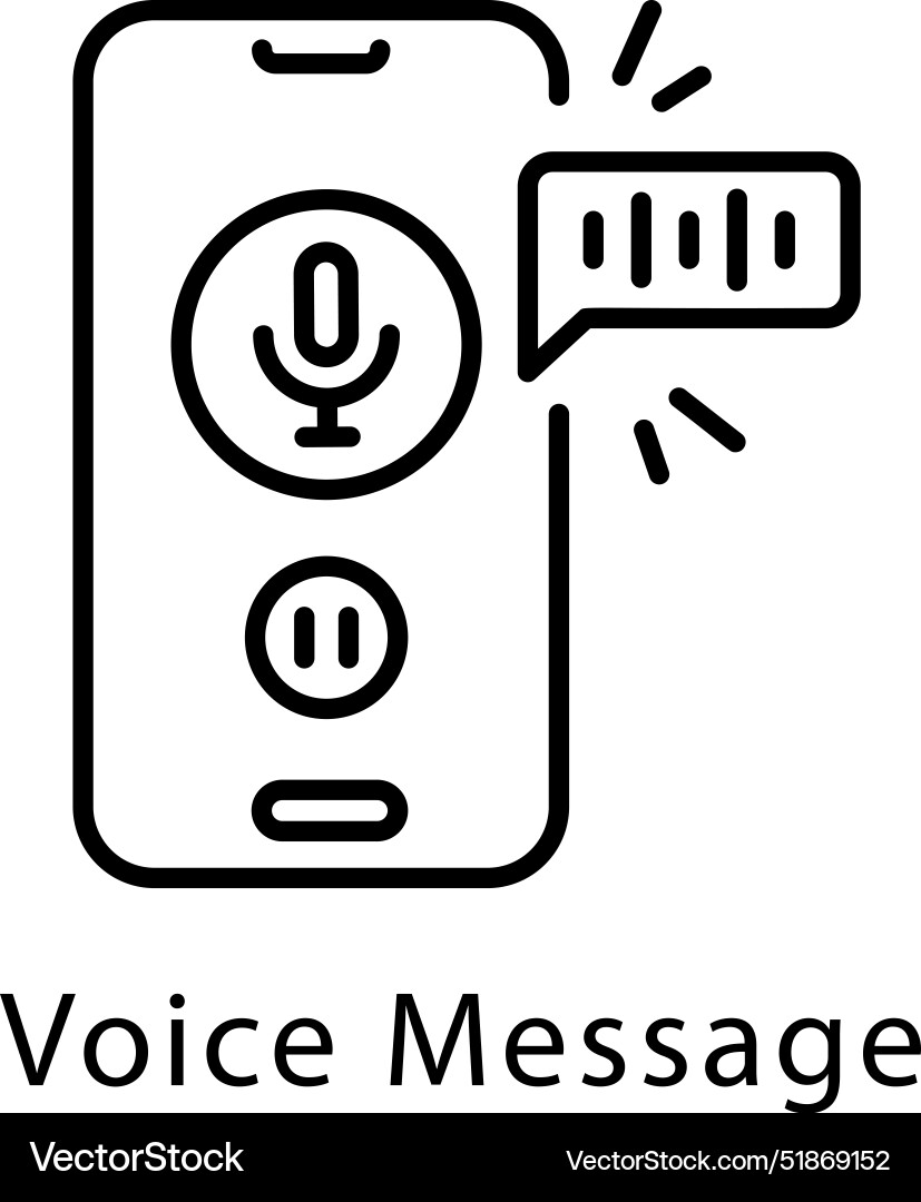 Voice message Royalty Free Vector Image - VectorStock