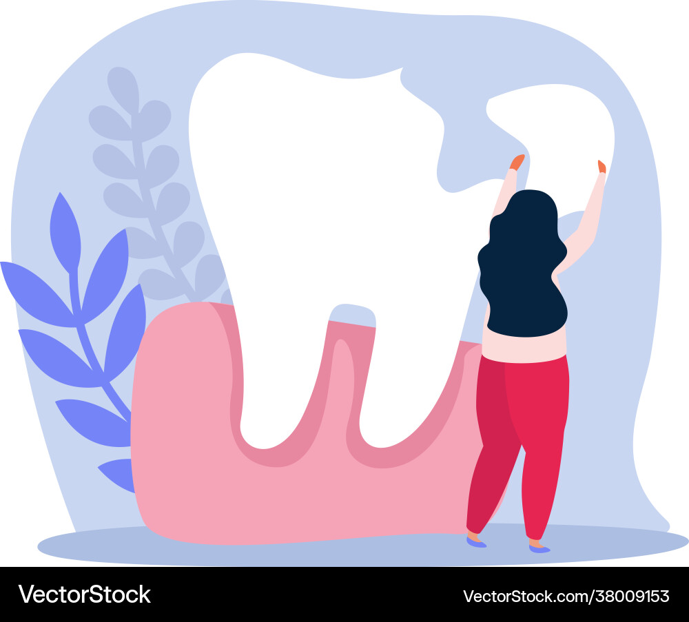 Chipped tooth composition Royalty Free Vector Image