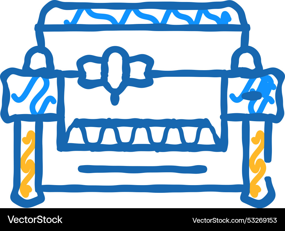 Laser engraving and cutting machine icon doodle Vector Image