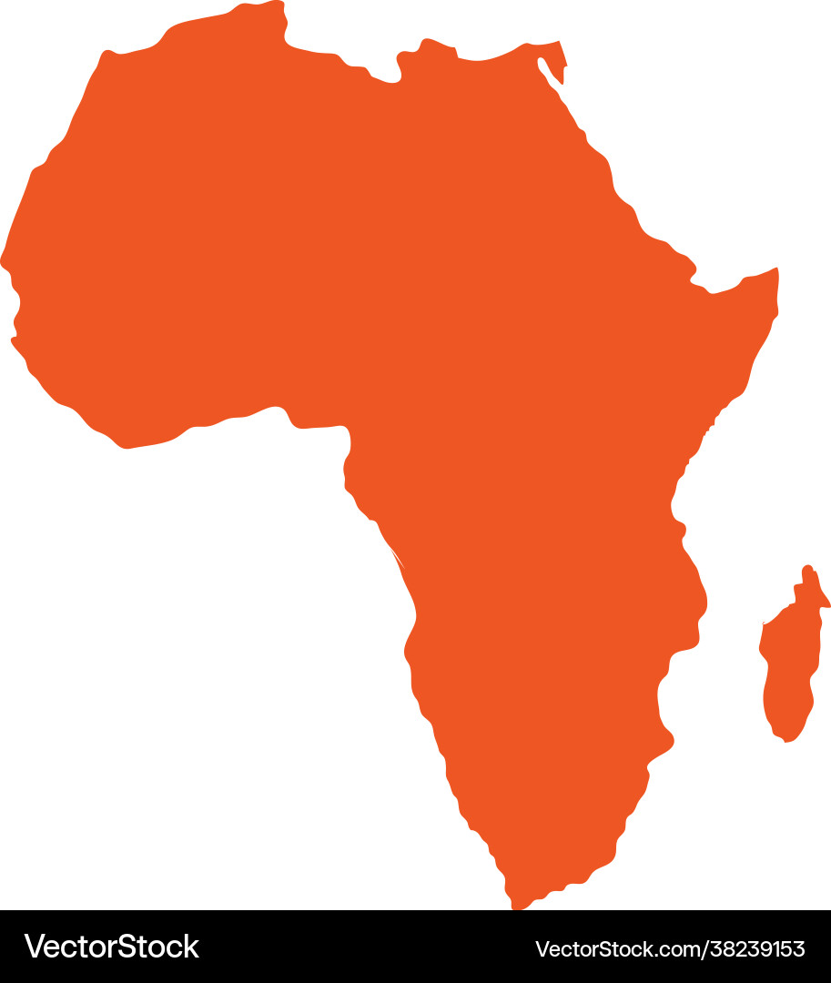 Map from africa Royalty Free Vector Image - VectorStock