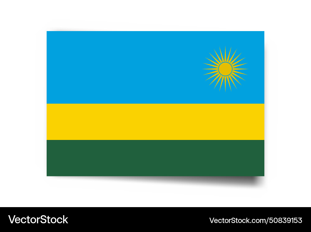 Rectangle flag of rwanda Royalty Free Vector Image