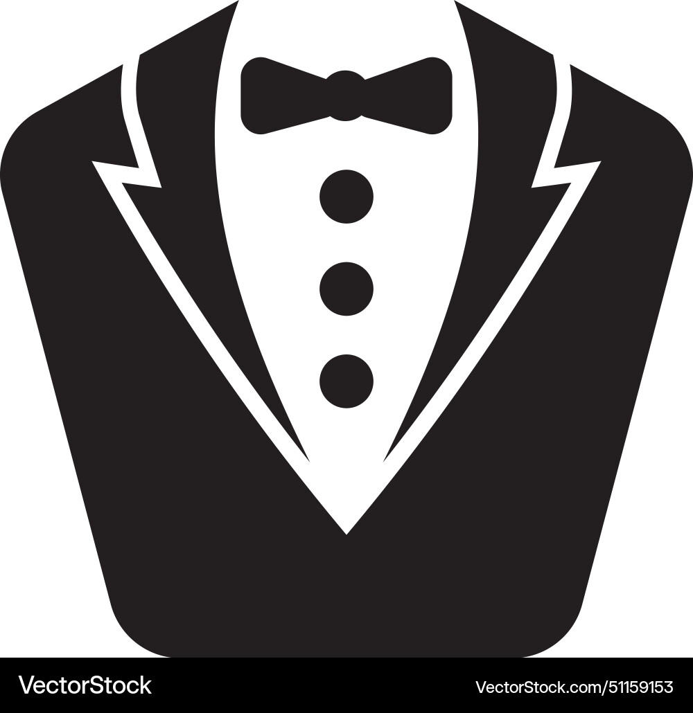 Tuxedo icon design template isolated Royalty Free Vector