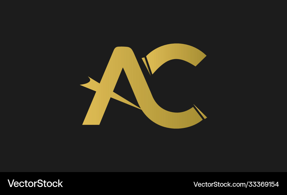 Letter ac logo design template Royalty Free Vector Image