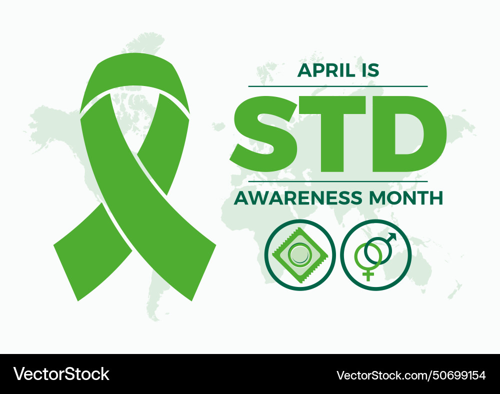 Sexually transmitted diseases awareness mont Vector Image
