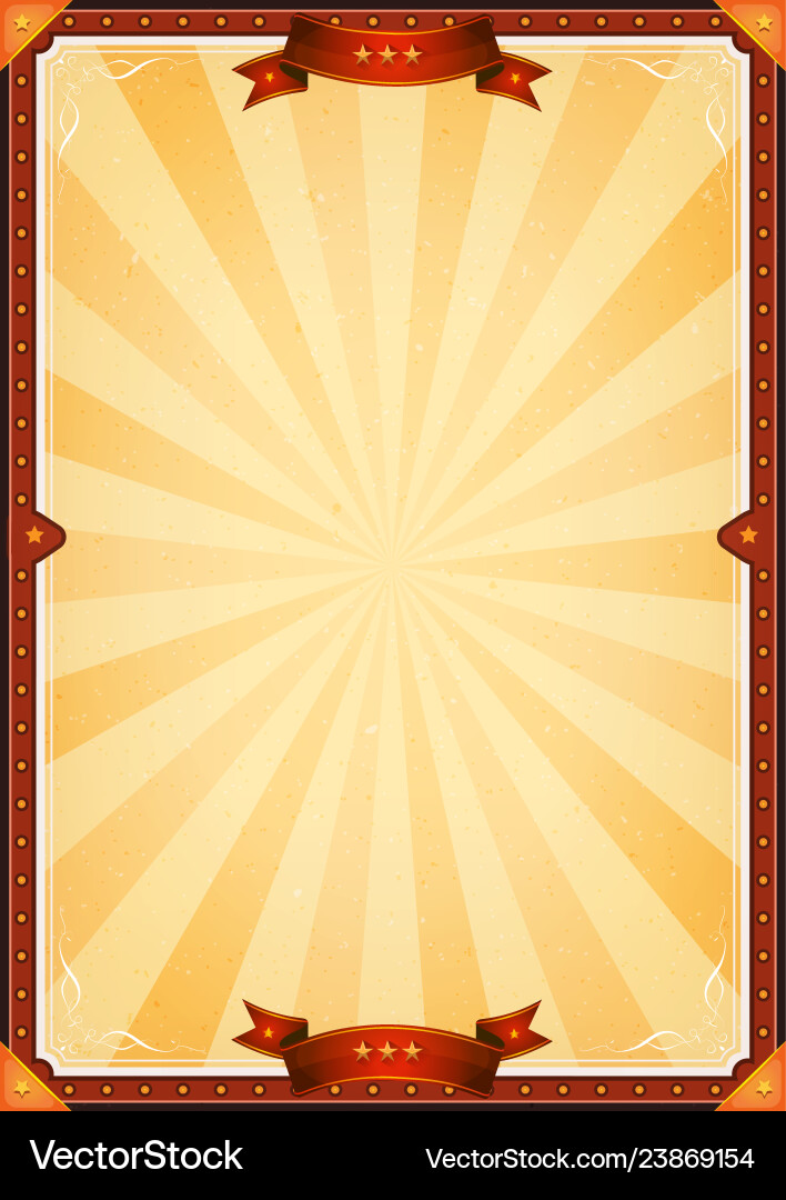 Vintage blank circus poster sign Royalty Free Vector Image