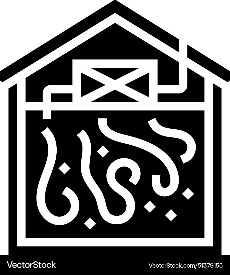 Air circulation ventilation glyph icon Royalty Free Vector