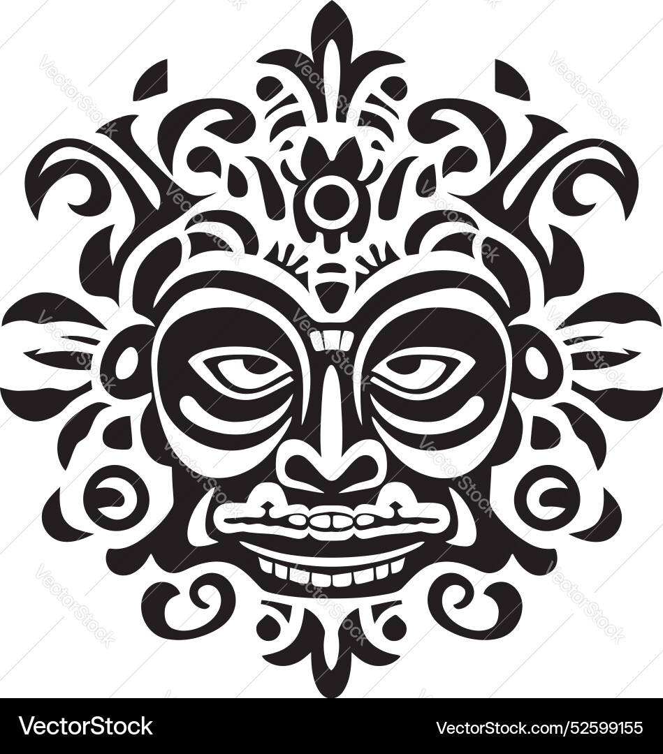 Borneo beauty graphics showcasing authentic dayak Vector Image