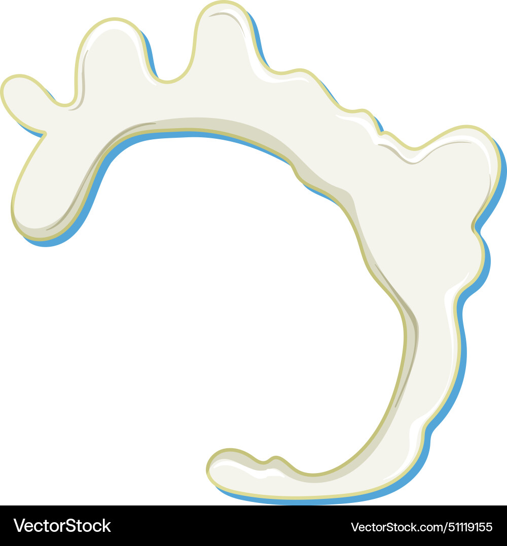 Calcium milk splash cartoon Royalty Free Vector Image