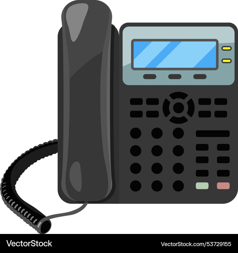 Cartoon Landline Phone Icon Royalty Free Vector Image