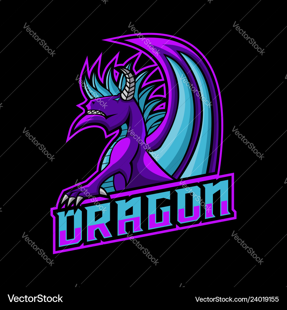 Dragon gaming logo Royalty Free Vector Image - VectorStock