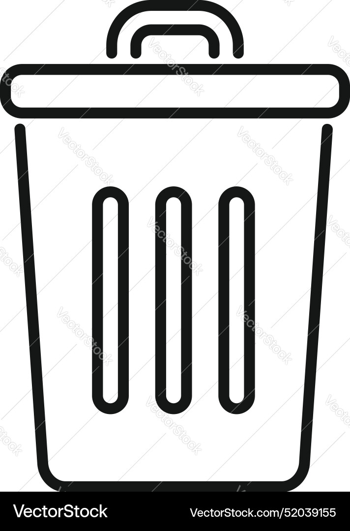 Garbage bin icon representing removing Royalty Free Vector Garbage bin icon representing removing Royalty Free Vector