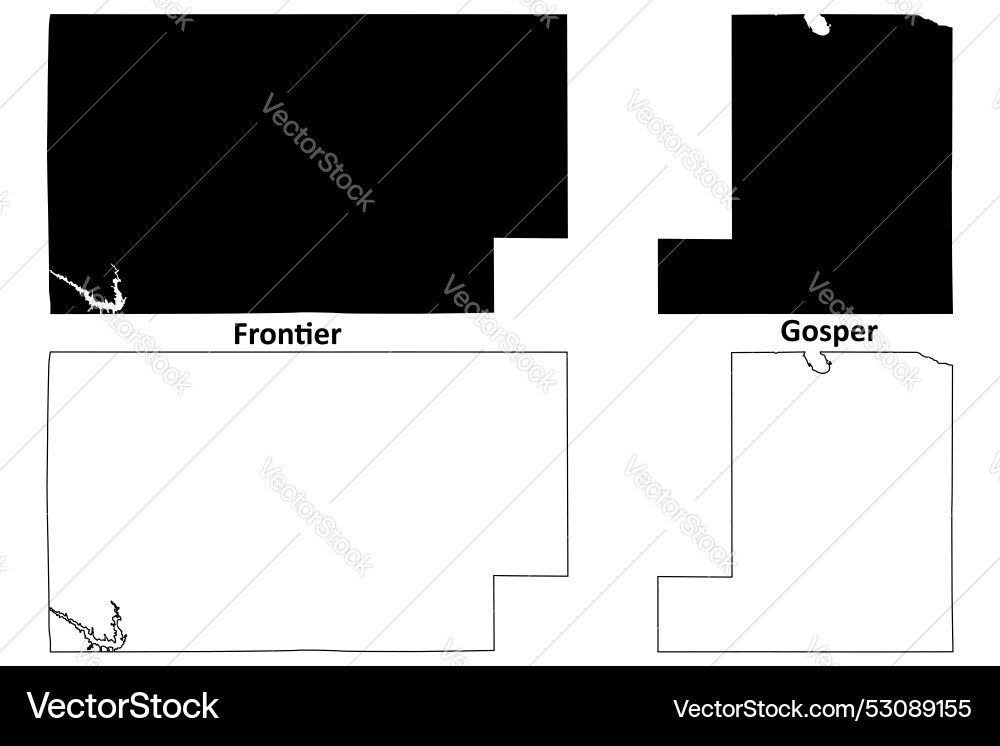 Gosper and frontier county nebraska us Royalty Free Vector