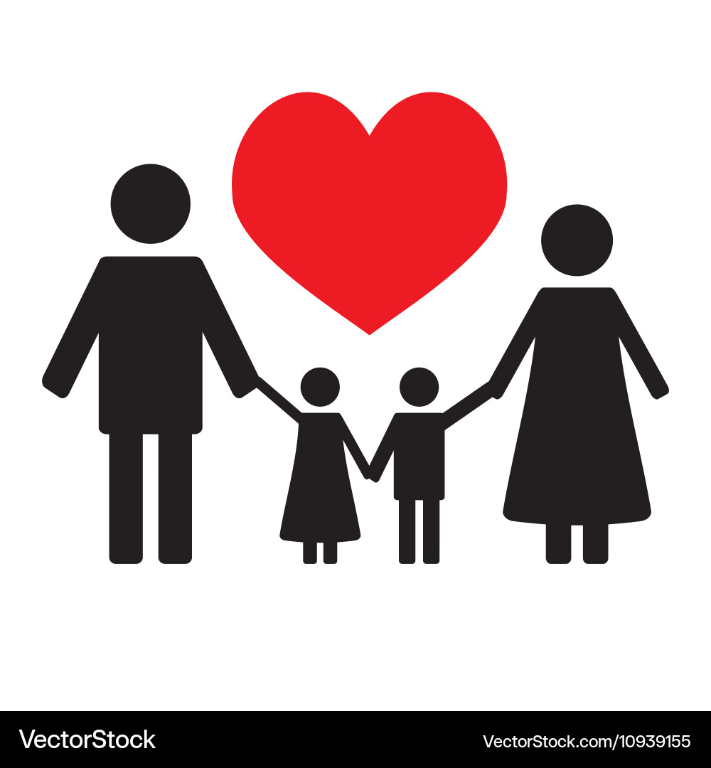 Happy family love Royalty Free Vector Image - VectorStock