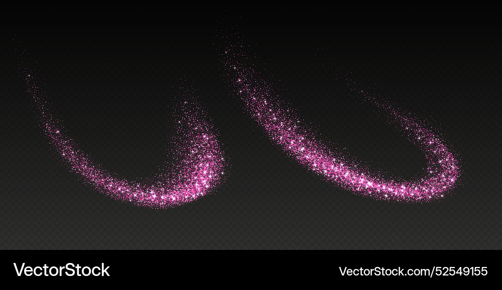 Pink glitter splashes shiny star dust explosion Vector Image