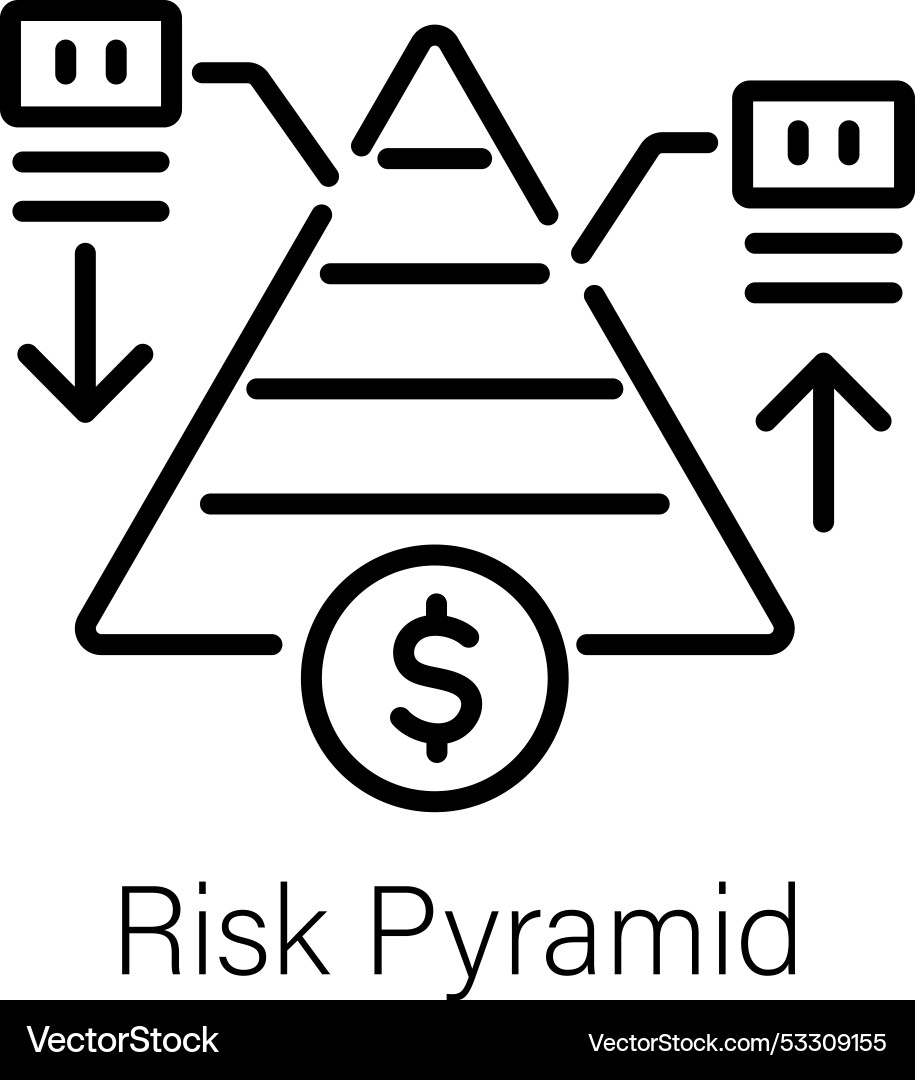 Risk pyramid Royalty Free Vector Image - VectorStock