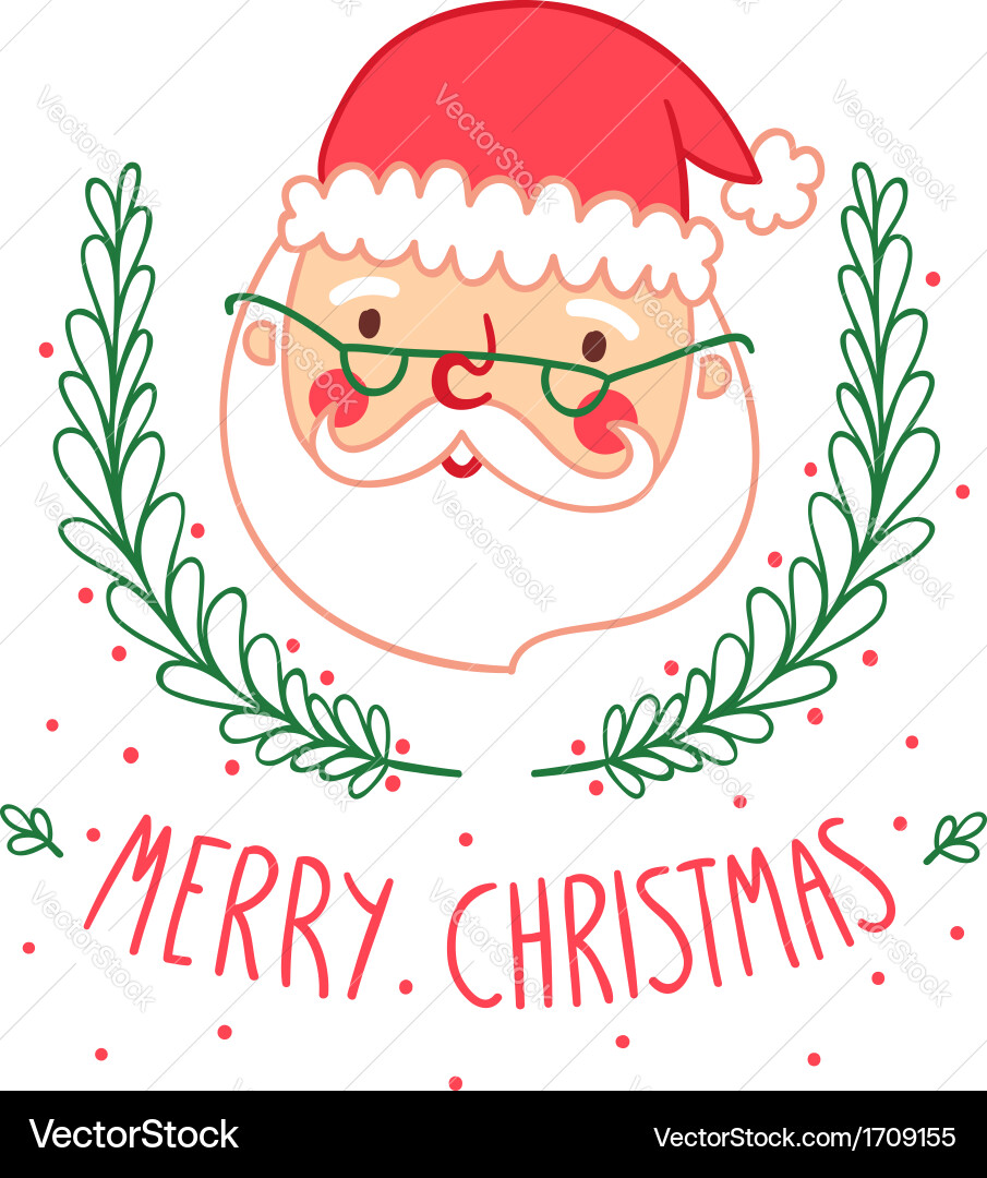 Santa card Royalty Free Vector Image - VectorStock