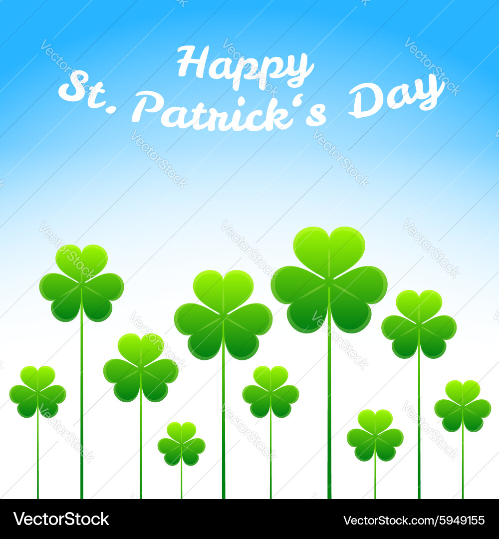 Shamrock Field - St. Patrick's Day Royalty Free Vector Image