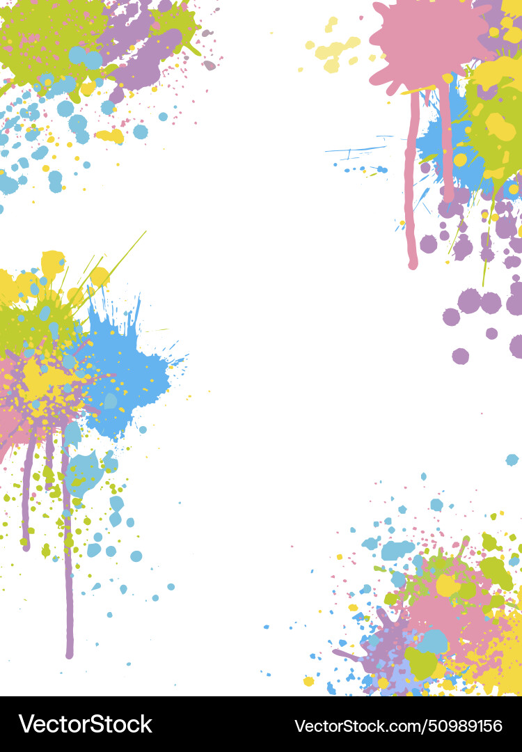 Beautiful banner with bright colorful splash Vector Image