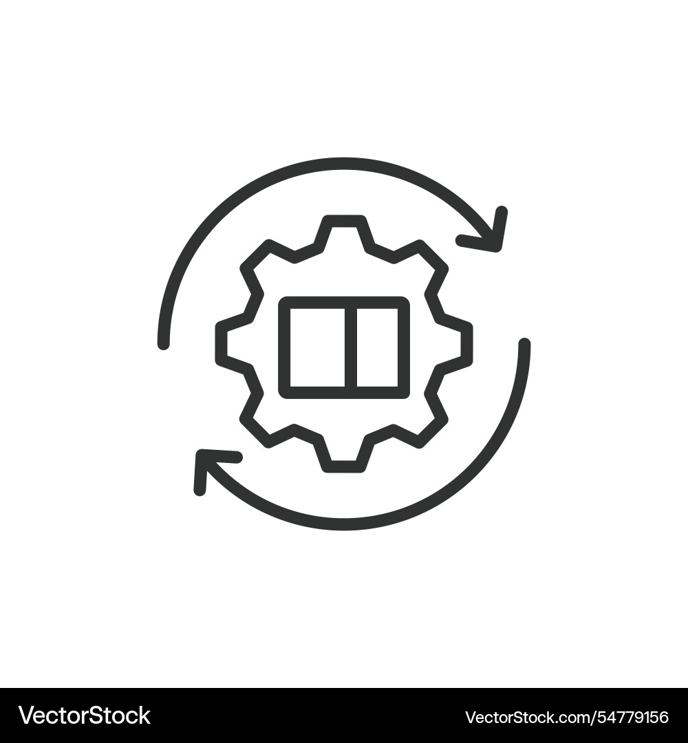 Delivery cycle process icon in line design Vector Image