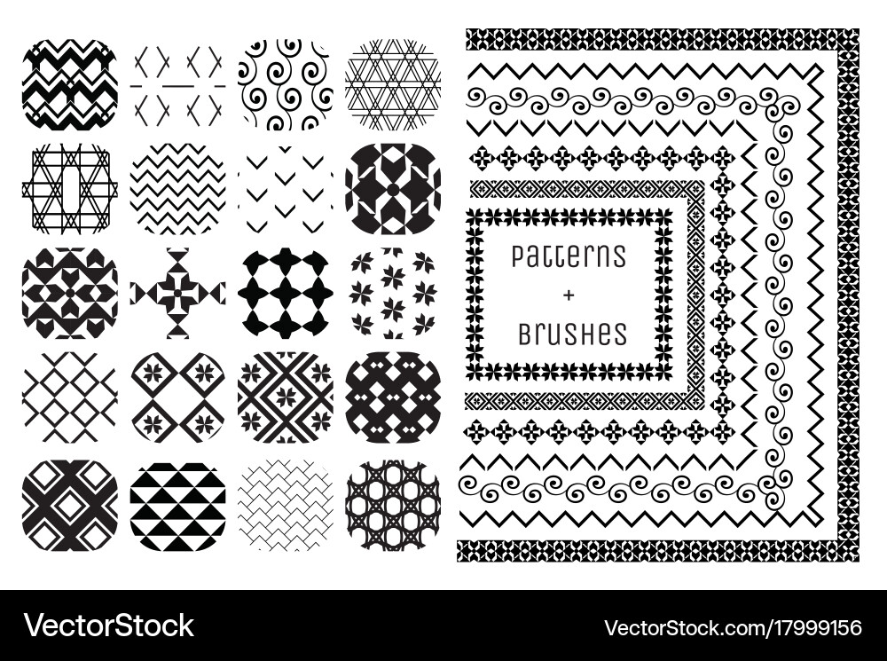 Geometric Pattern Collection Royalty Free Vector Image