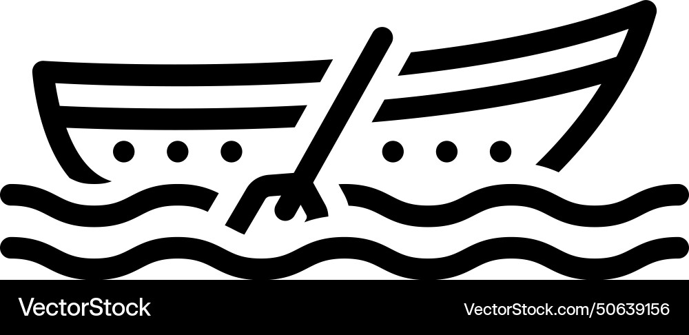 Rowing boat Royalty Free Vector Image - VectorStock