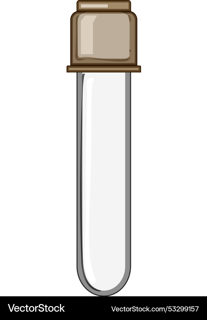 Analysis blood test vial cartoon Royalty Free Vector Image