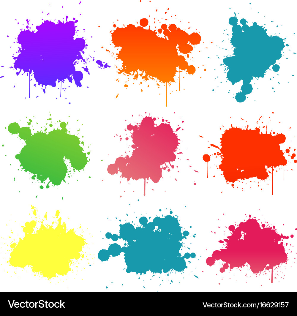 Colorful paint splat Royalty Free Vector Image