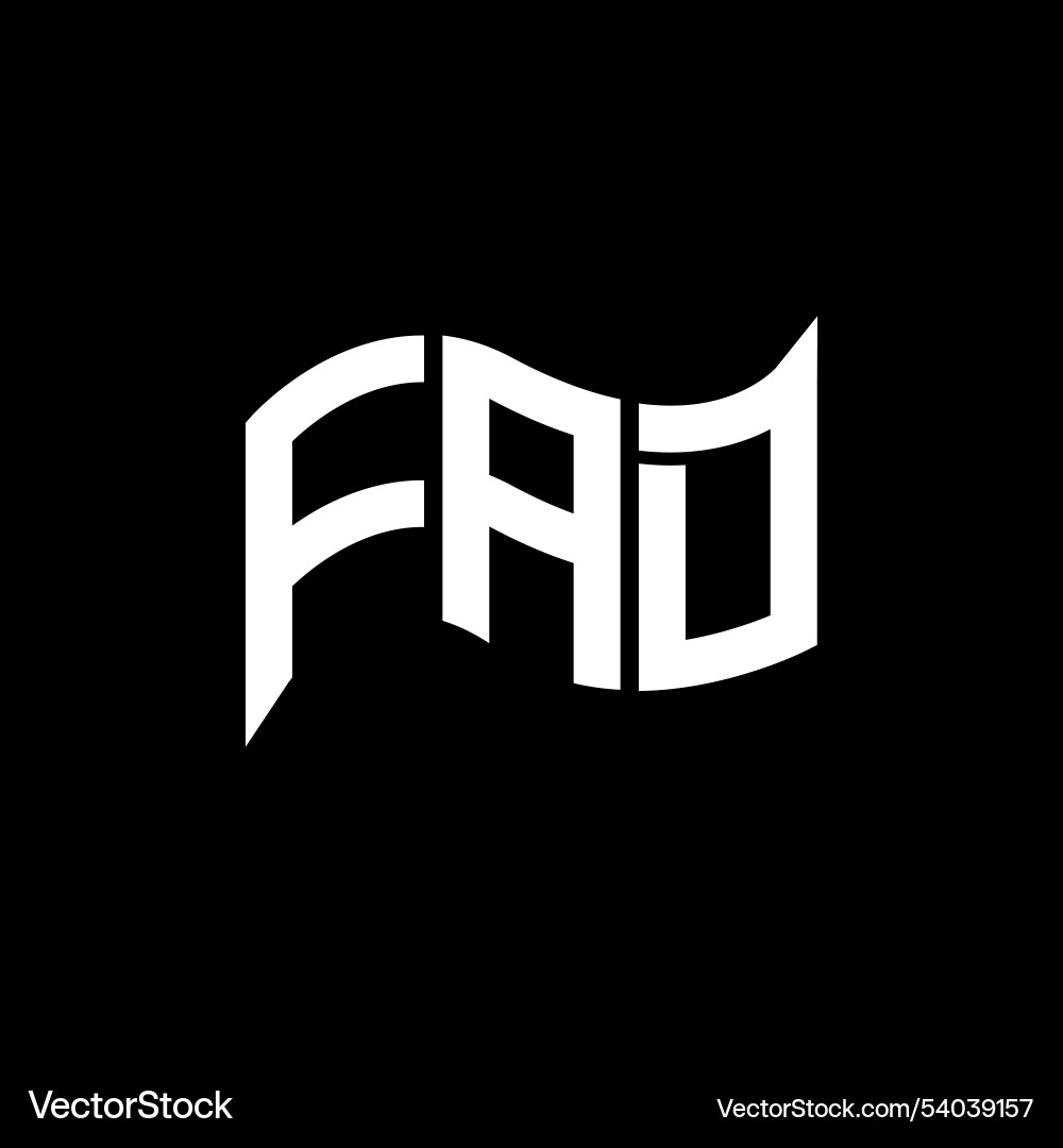 Fad logo design simple and modern Royalty Free Vector Image
