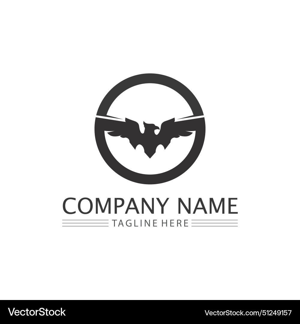 Falcon logo template Royalty Free Vector Image