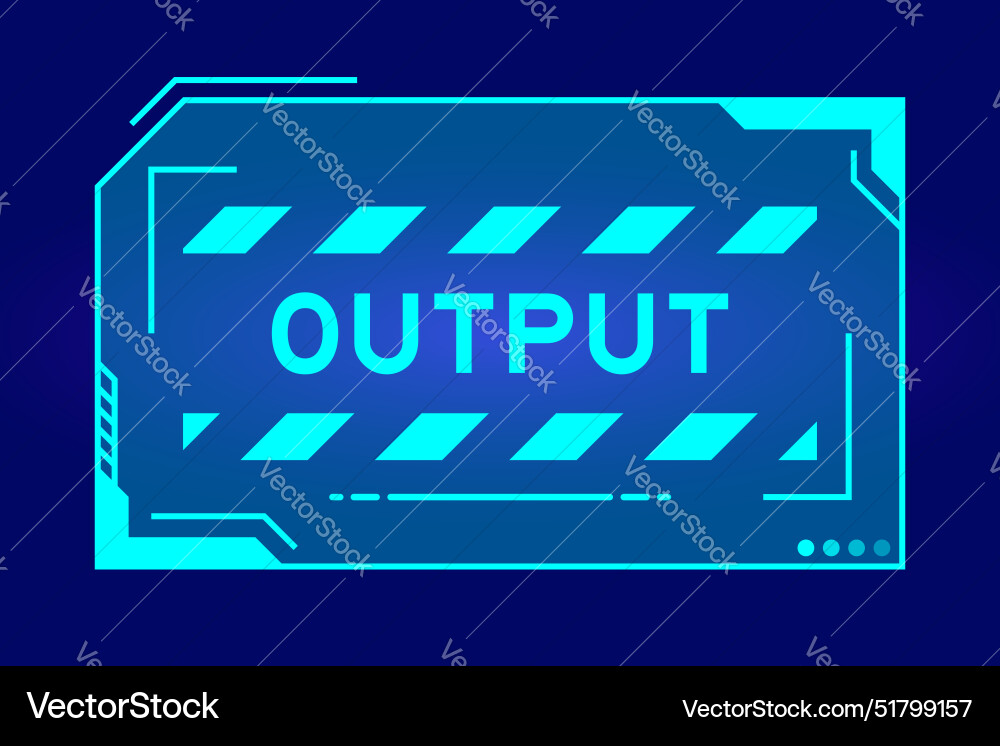 Futuristic hud banner that have word output Vector Image